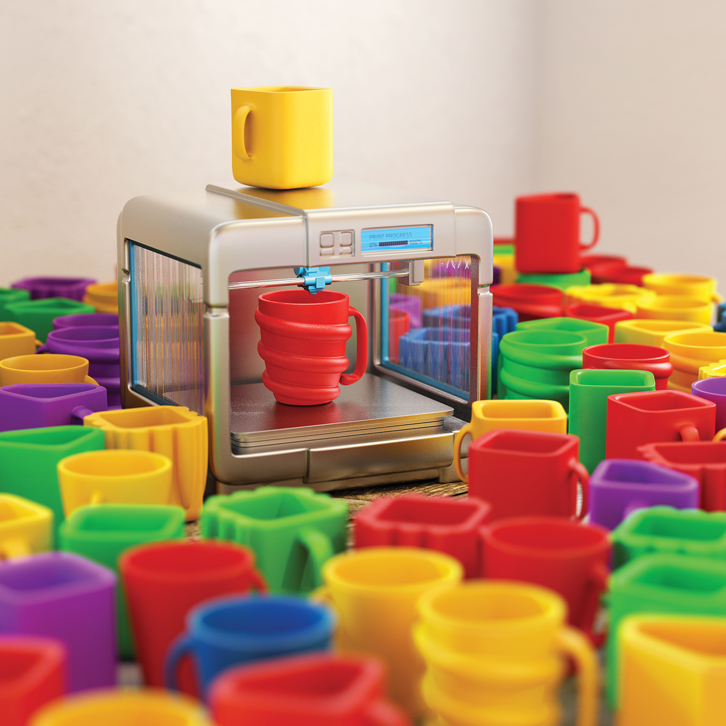 Source 2.8 3D printers can be used to create products more efficiently.